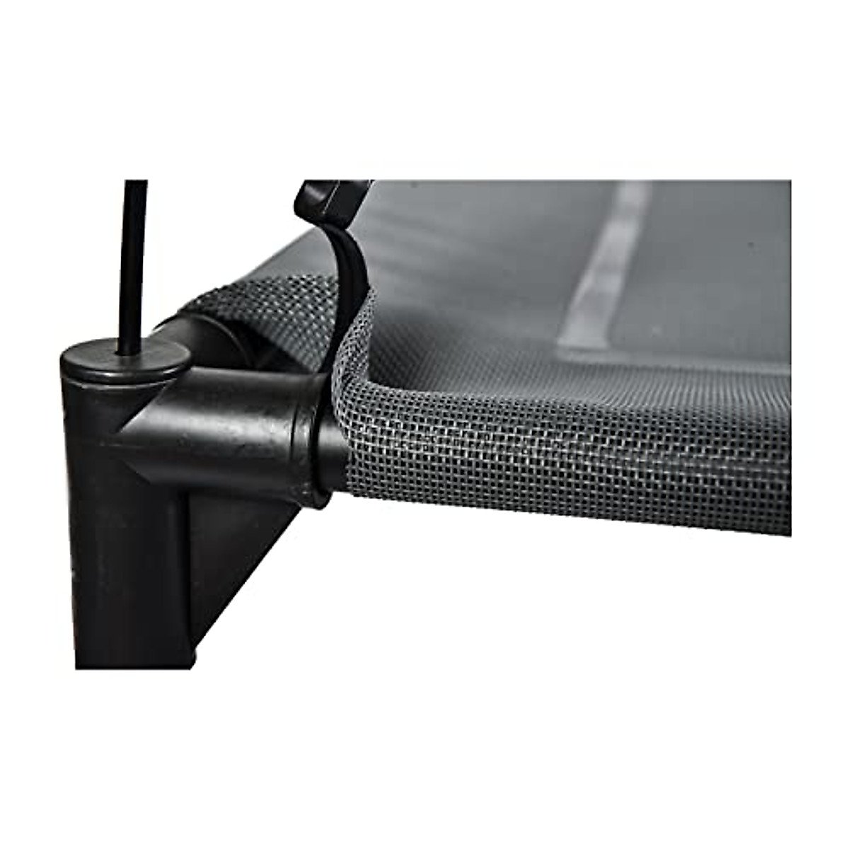 Go Gear Outdoor Elevated Pet Bed Mat for Cats & Dogs with UV & Water Resistant Canopy Gray, Medium