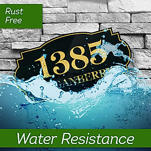 House Address Sign, House Address Plaque, Indoor/Outdoor Use, 7x12 Inch, 22 Colors, Reflective Option, USA Made by My Sign Center (Victorian)