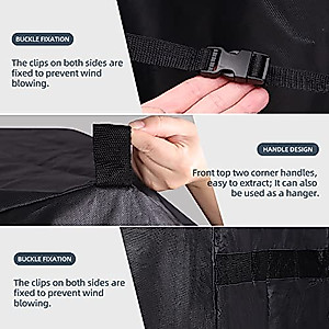 KPT Grill Covers Heavy Duty Waterproof 60-68 inch, BBQ Gas Grill Covers UV and Fade Resistant, All Weather Universal Black Charcoal Grill Cover for Weber, Brinkmann, Char Broil, Nexgrill