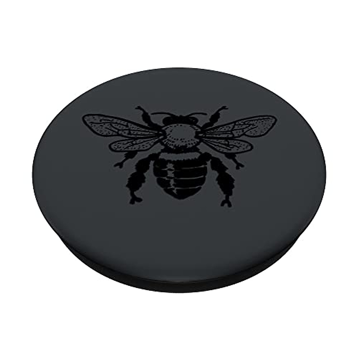 Black Bee Honeybee On Dark Gray PopSockets Swappable PopGrip