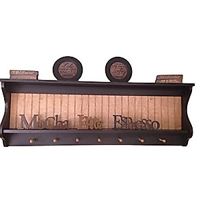 Plate Rack Wall Shelf Country Wood Display Plate and Bowl Rack Primtive Shelf
