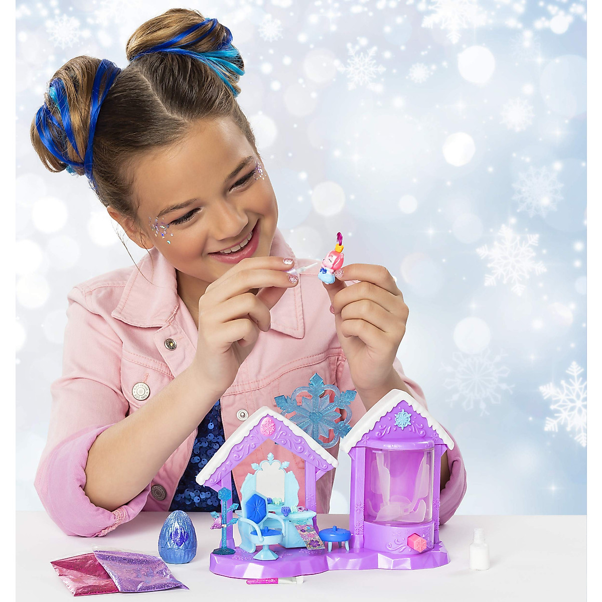 Hatchimals CollEGGtibles, Glitter Salon Playset with 2 Exclusive, for Kids Aged 5 and Up