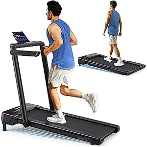 UREVO Walking Pad Treadmill with Auto Incline, 9 Level Incline Under Desk Walking Treadmill Machine with APP Control, Mini Treadmill for Home Office