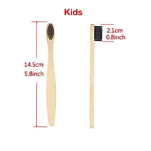 SEVENHEAD Bamboo Toothbrushes (2 Black - Kids)