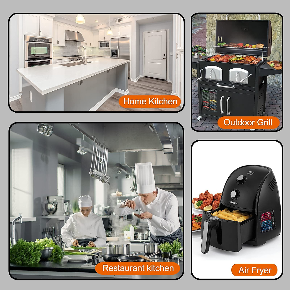 3PC Meat Smoker Guide，Meat Temperature Magnet,Meat Temperature Chart,BBQ Grill Smoker Accessories,Smoker Accessories Gifts for Men-Cook Time,Temperature Guide.