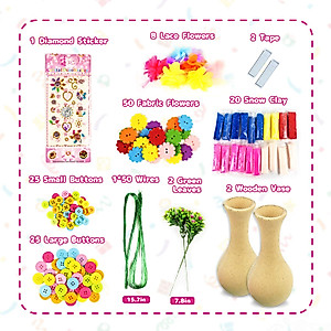 Wiseplz Flower Crafts Kit for Kids, 2 Packs Arts and Crafts for Kids Ages 3 -12 DIY Craft Project for Girls & Boys Art Supplies Sets for Kids Ages 5 -12 Year Old Birthday Gifts for Girls