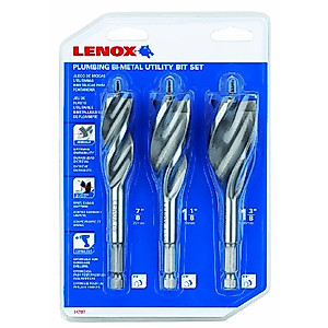 Lenox KITS 3 PC PLUMBER UTILITY BIT SET