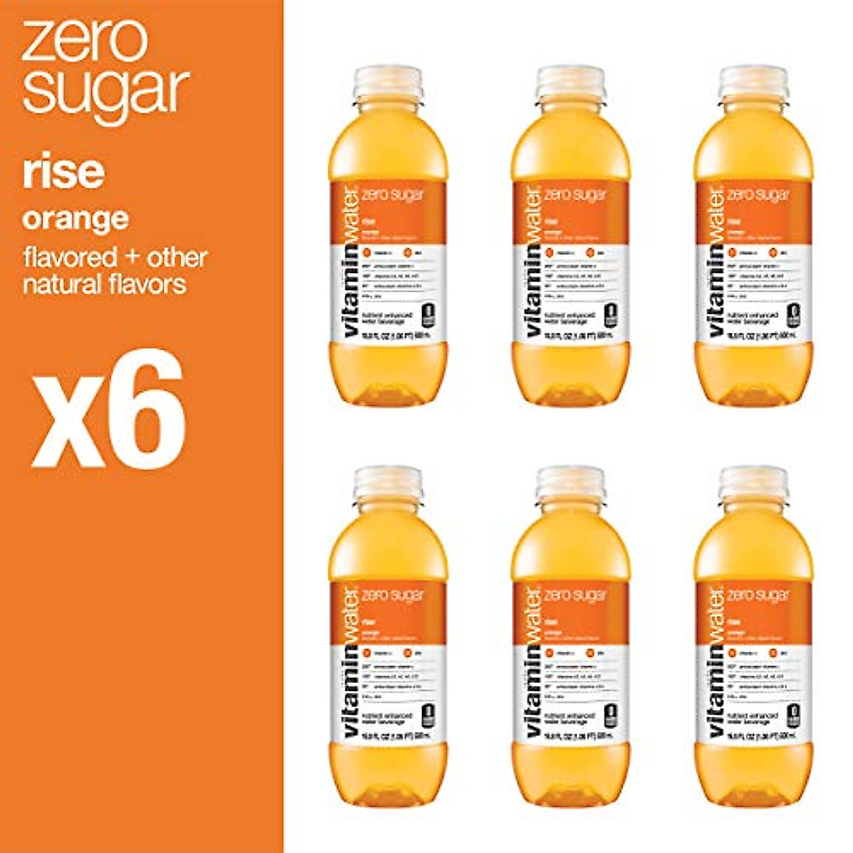 Vitaminwater Zero Rise Water, 16.9 Fl Oz (pack of 6)