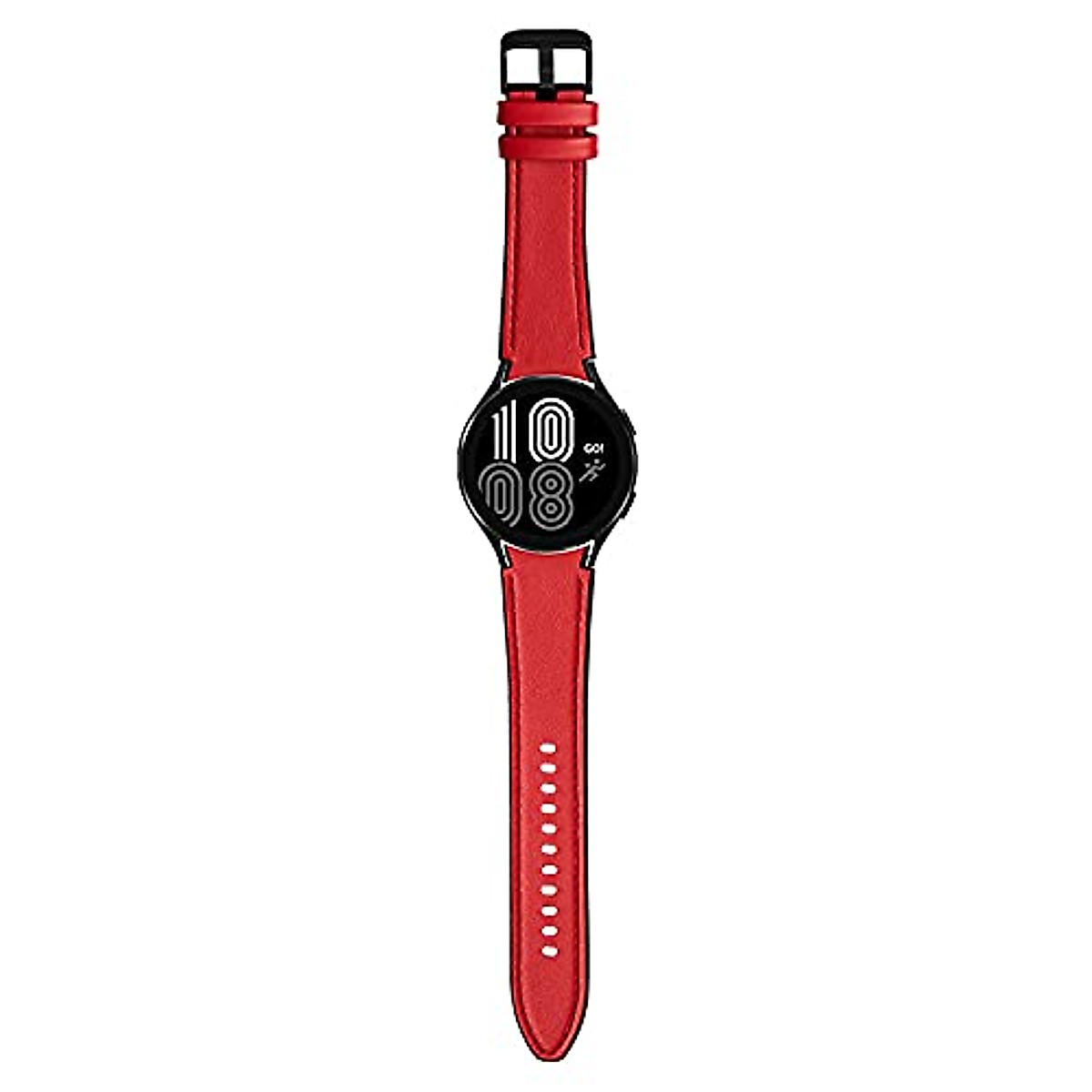 VQ PU Leather Bands Compatible for Samsung Galaxy Watch 4 Band 40mm 44mm,20mm Adjustable Sport Replacement Watch Band Straps Red