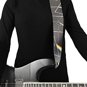 Perri's Leathers, Official Pink Floyd Licenced Leather Guitar Strap, Direct to Leather Series, Anti-Slip, Adjustable from 42.5" to 56" Inch, Compatible w/All Button Lock Systems