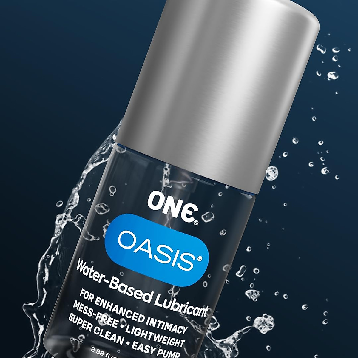 ONE® Condoms Oasis® Water Based Lubricant, 100ml | Mess-Free, Lightweight, Super Clean with an Easy Pump