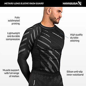 Hayabusa Metaru Long Sleeve Jiu Jitsu Rashguard - Green, Small