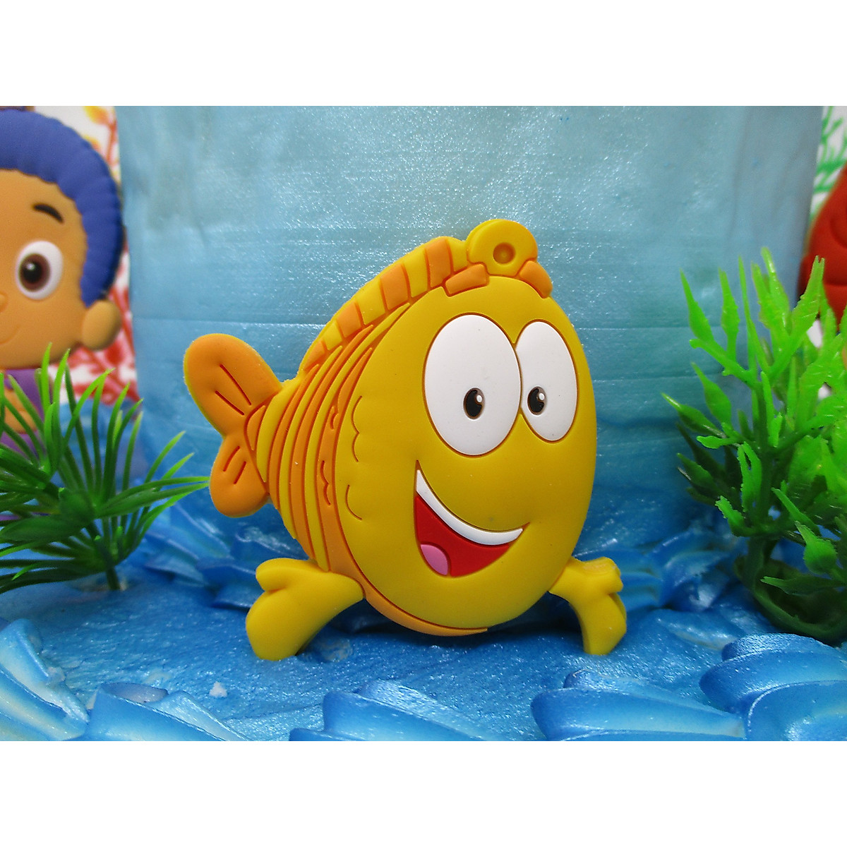 Bubble Guppies Birthday Cake Topper Set Featuring Gil and Friends with Underwater Decorative Accessories