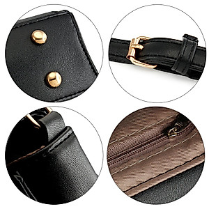 OCT17 Moon Luna Design Purse Kitty Cat satchel shoulder bag Designer Women Handbag Tote PU Leather Sailer Style (White)