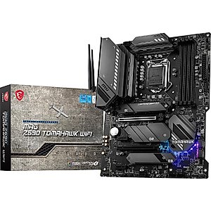 MSI MAG Z590 Tomahawk WiFi Computer Gaming Motherboard (ATX, 11th/10th Gen Intel Core, LGA 1200 Socket, DDR4, PCIe 4, CFX, M.2 Slots, USB 3.2 Gen 2, Wi-Fi 6E) Intel PC Motherboards (Renewed)