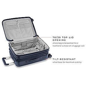 Briggs & Riley Sympatico Hardside International Spinner Luggage, Matte Navy, 21-Inch Carry-On