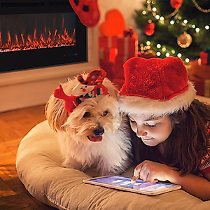 PRISMFLAME 30 inch Electric Fireplace, Wall Mounted Recessed Electric Fireplace Insert, Fireplace Heater with Timer, Remote Control, Adjustable 13 Flame Combinations, 750w/1500w