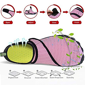 Men Women Water Sports Shoes Slip-on Quick Dry Aqua Swim Shoes for Pool Beach Surf Walking Water Park