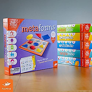 FoxMind Games: MetaForms Logic and Deductive Reasoning Puzzle Game, 80 Smart Puzzles to Work Through, 6 Levels of Complexity, Develops STEM Skills, 1+ Players, for Ages 5 and up