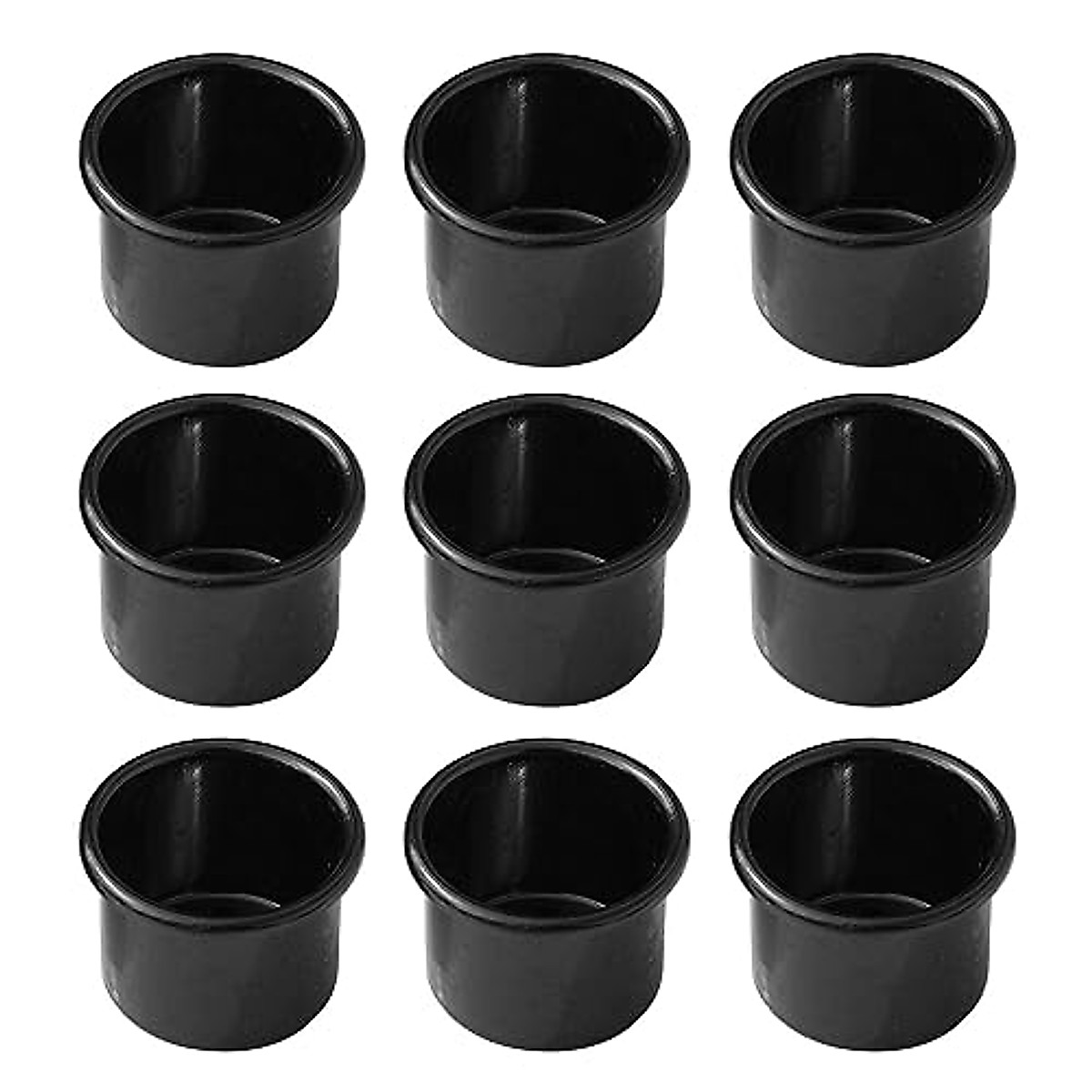 Alvivi 20/25Pcs Candle Holders Mini Tealights Aluminum Candle Stick Tealight Holders Candle Inserts for Stick Candles Christmas Home Decoration Black A One Size