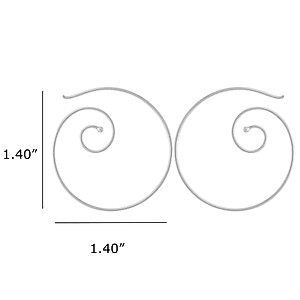 Boma Jewlery Sterling Silver Round Spiral Pull Through Hoop Earrings