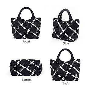 ORAD Women Tote Bag Large Neoprene Tote Bag Fashion Woven Bag Neoprene Tote Handbag Roomy Shoulder Bags for Beach, Gym, Trave