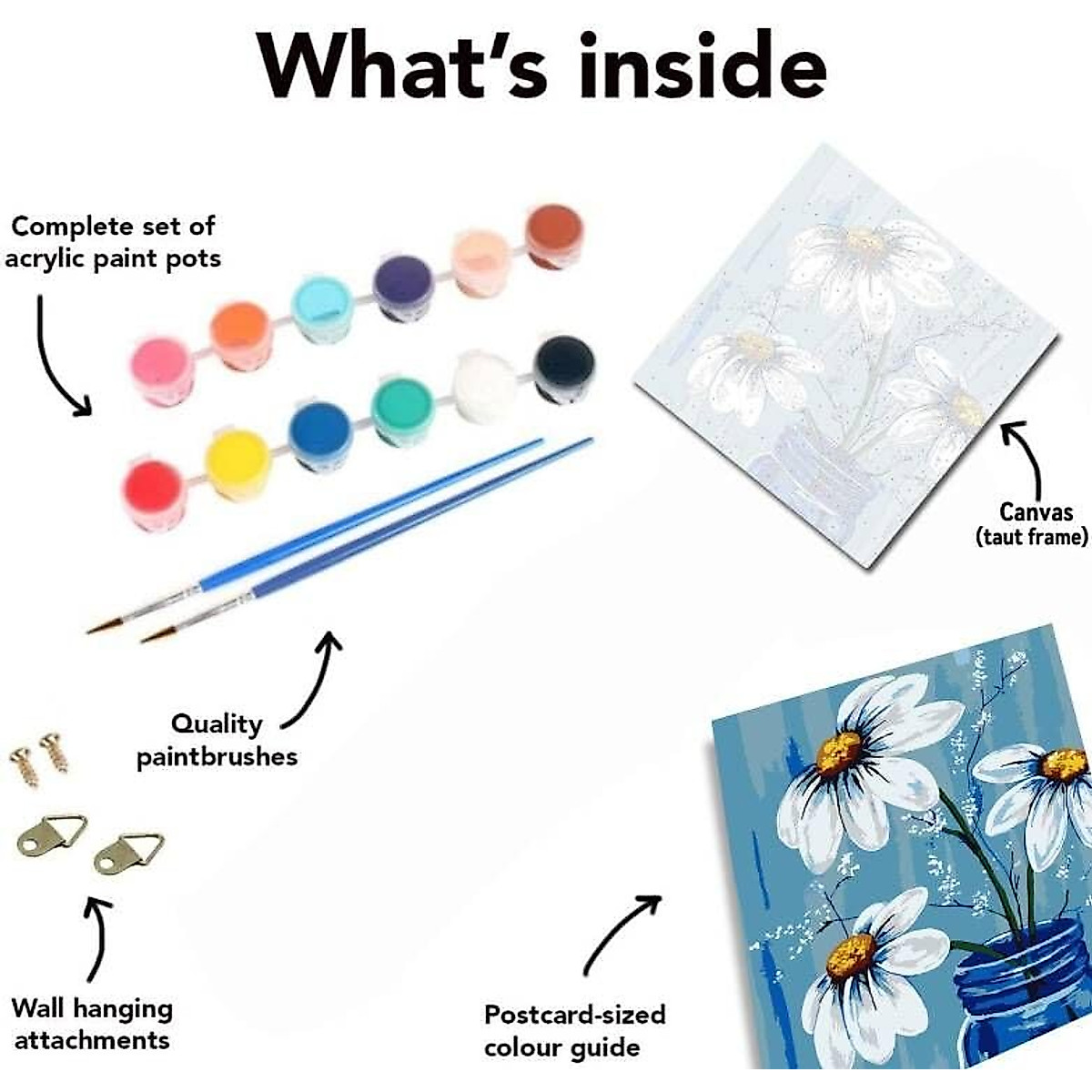 Mowana 2 Framed DIY Paint by Numbers for Adults Beginner, Paint by Number for Adults Framed Canvas, Painting by Numbers for Adults, 2 Pack 10x10 inch, Paint by Number for Adults, Crafts for Adults