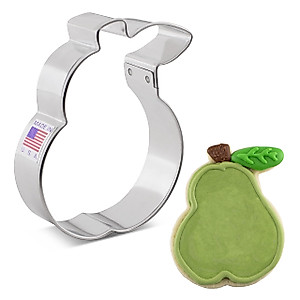 Pear Cookie Cutter, 3.5" Made in USA by Ann Clark