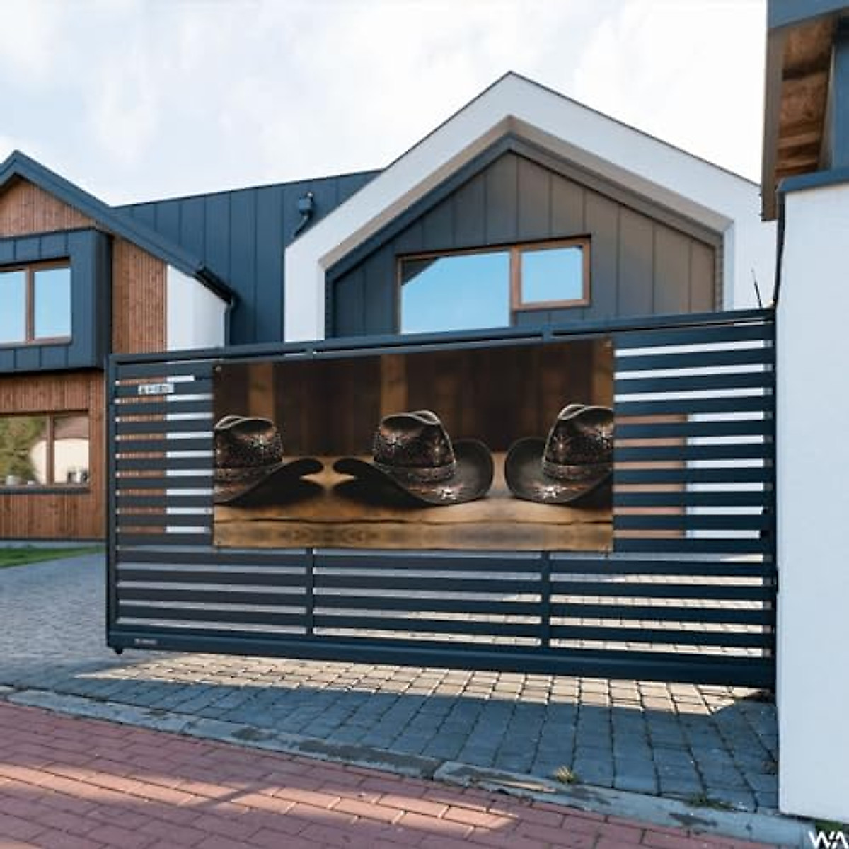 Banners and Signs for Outdoor 35x71 Backdrop for Birthday Party Business Graduation Wedding Event,American West Rodeo Hat