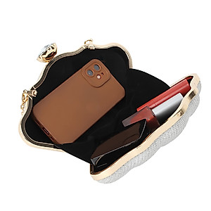 Women Mini Sequins Seashell Evening Clutch Chain Strap Cross-body Bag