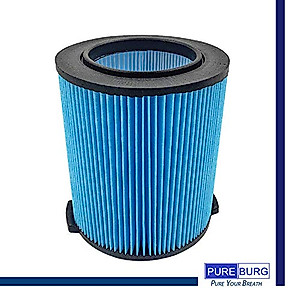 PUREBURG 1-Pack Pleated Filter Compatible with Ridgid VF5000 Wet/Dry 6-20 gal Shop Vacs fits RV2400A RV2400HF RV2600B WD06700 WD0671 WD0671EX0 WD0970 WD09700 WD0970EX0 WD0970M0 WD1270 WD1450 WD1680 WD1851 WD1956
