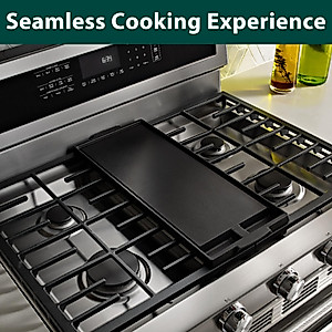 W10432544 Griddle Stove Replacement Parts for Whirlpool Gas Stove Top Griddle Pan Whirlpool Kitchenaid Kenmore Maytag Jenn-Air Range Griddle Cast Iron Center Middle Burner Griddle Plate 1 Pack