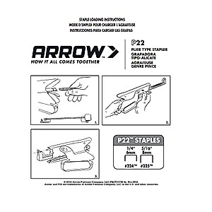 Arrow P22 Heavy Duty Handheld Plier Stapler for Crafts, Office, and Insulation, Uses 1/4-Inch and 5/16-Inch Staples
