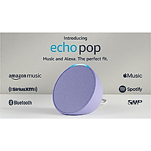 Introducing Echo Pop | Full sound compact smart speaker with Alexa | Lavender Bloom