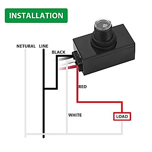 GBAYSA 1 Pack Outdoor Photocell Light Sensor,Dusk to Dawn Photo Control Sensor,Auto on Off Hard-Wired Post Eye Light Control,Photoelectric Switch Sensor for Lighting Fixtures
