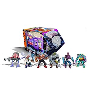 PlayMates Teenage Mutant Ninja Turtles: Retro Villains Mutant Module 6-Piece Action Figure Set, Multicolor