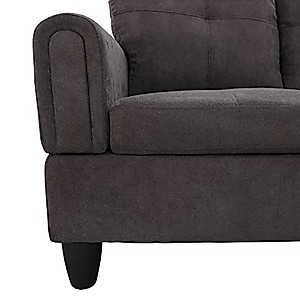 Star Home Living LUIS Sectional, Dark Brown