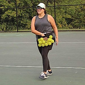 Oncourt Offcourt Handy Hopper – Stores Balls Easily/Fits Around Any Waist / 36 Tennis Ball Capacity