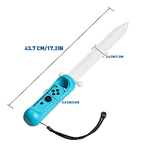 FANPL LED Sword for The Legend of Zelda: Skyward Sword HD Game Accessory, Lighted Game Sword Handle Grip for Switch & Switch OLED Right Joy Con Controller, Enhanced Zelda Gaming Experience (Blue)