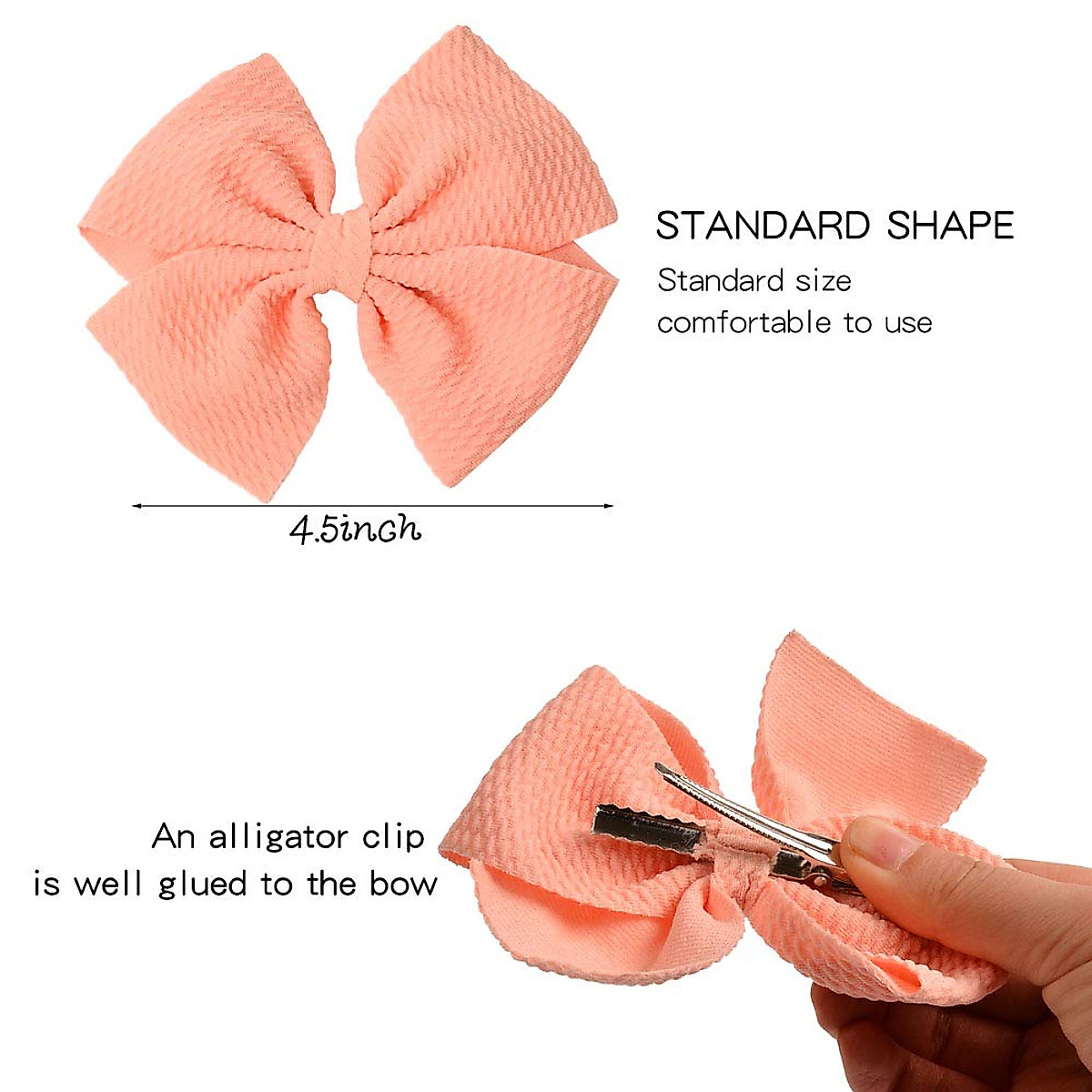 Prohouse 30 PCS Baby Girls Hair Bows Clips Barrettes Waffle Hair Accessories with Alligator Clip for Babies Girl Infant Toddlers Kids Teens