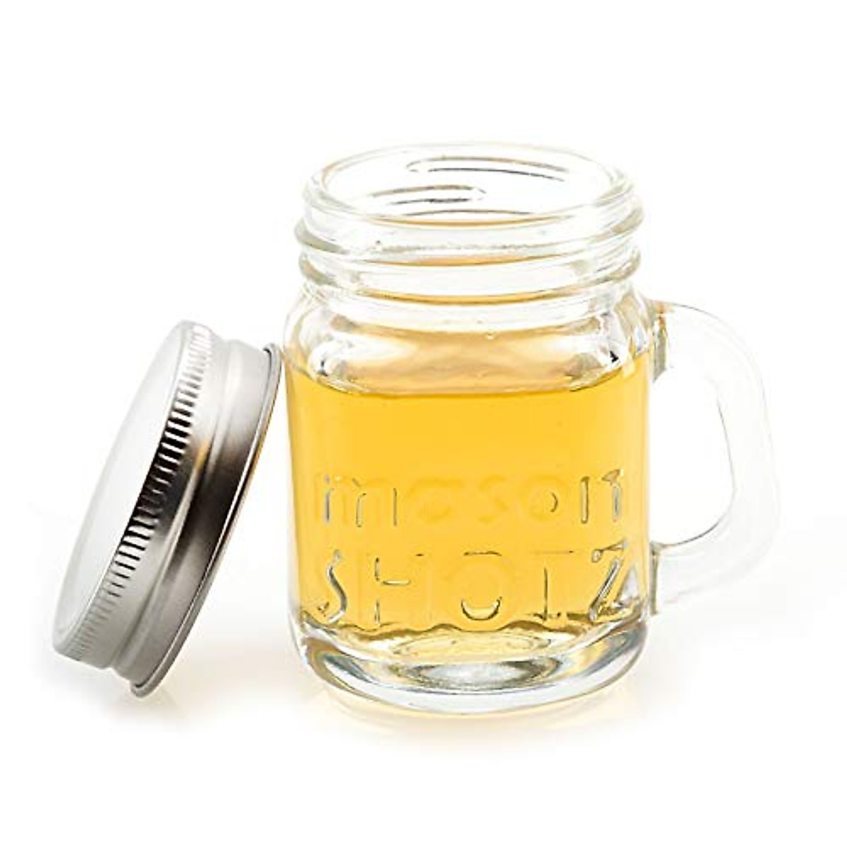 Premium Vials - Mini Mason Jar Shot Glasses with Handles (Set of 8) – Leak-Proof Lids - Great For Shots, Drinks, Favors, Candles And Crafts