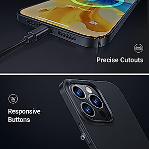 TORRAS Slim Fit Thin for iPhone 13 Pro Max Case, Ultra-Thin 13 Pro Max Case Black, Lightweight Hard PC Cover with Secure Grip Phone Cases for iPhone 13 Pro Max Phone Case 6.7 inch, Space Black