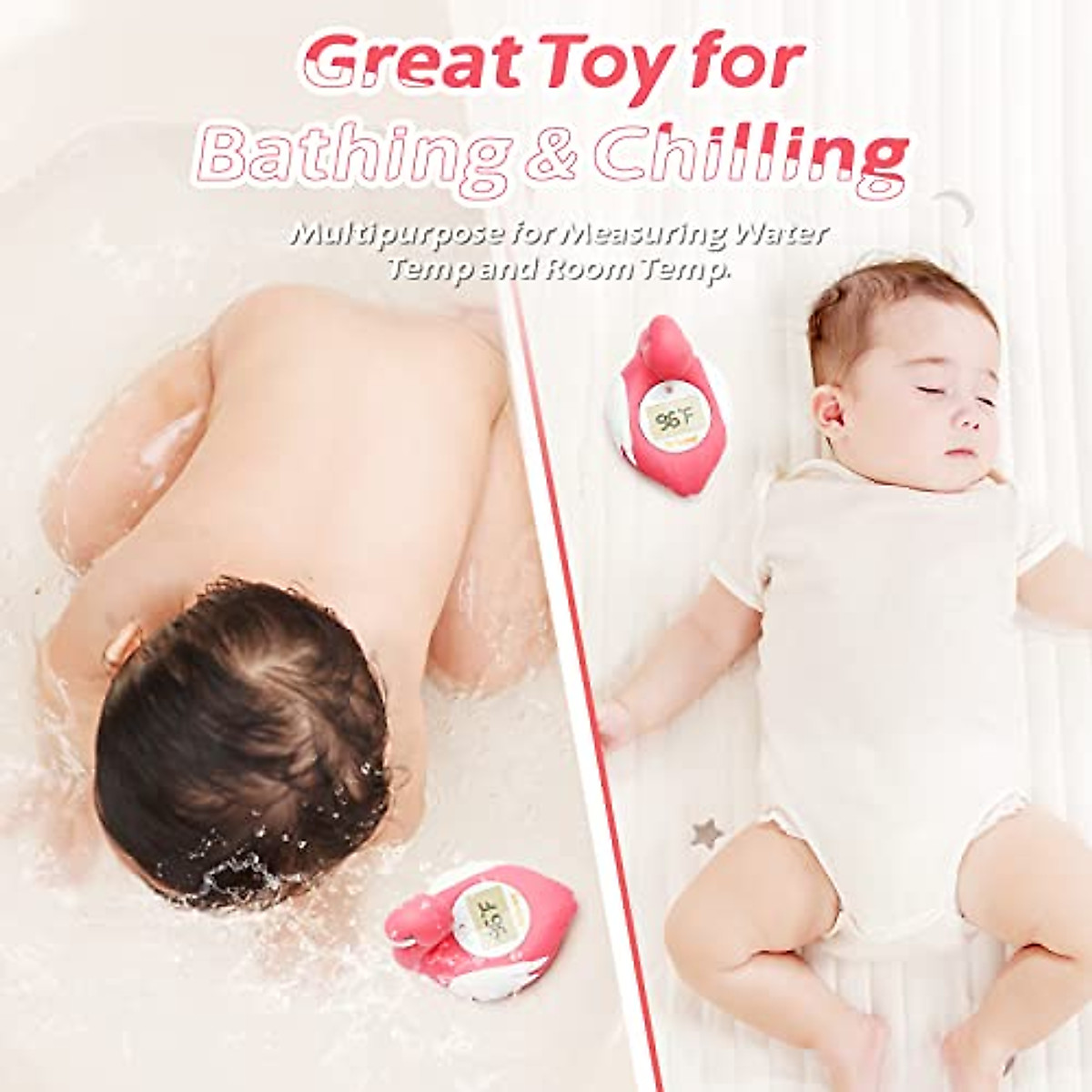 Doli Yearning Upgrade Baby Bath Thermometer Flamingo Room Temperature| Water Thermometer|Kids' Bathroom Safety Products| Baby Bath