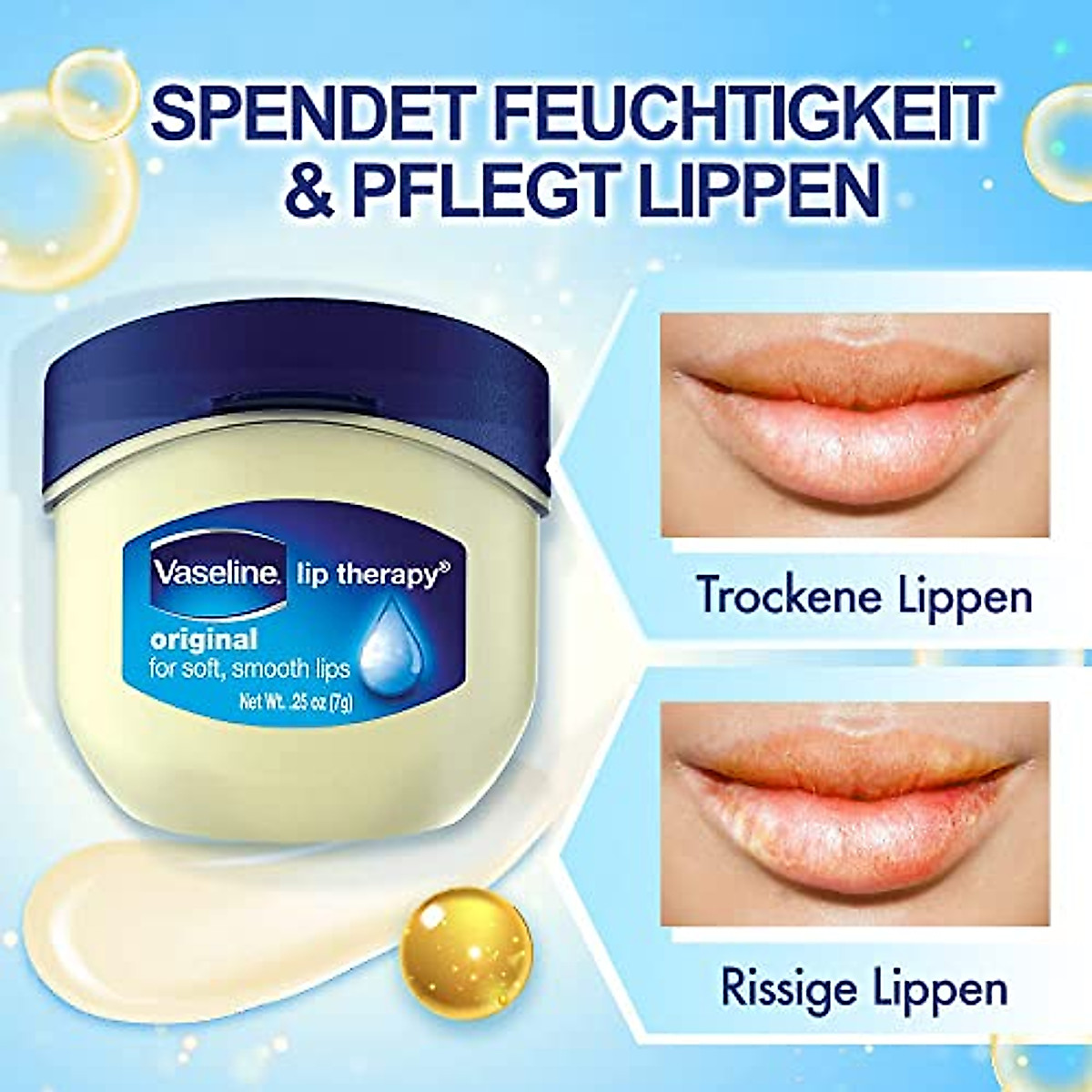 Vaseline Lip Therapy Original | Vaseline Lip Therapy Mini (Original, 2 Pack)