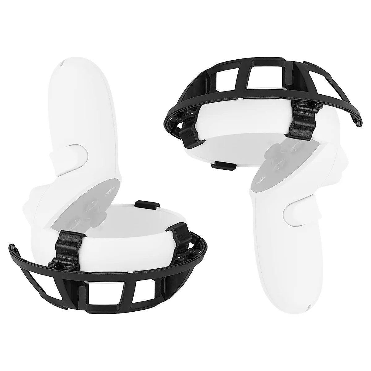 Geekria Anti-Collision Protection Frame Cover Set Compatible with Meta Quest 2 Grip Handle Bumper Guard VR Accessories Virtual Reality Handle Stand Anti Collision Protector