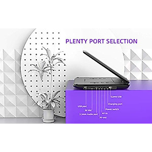 17.5" Portable DVD Player with 15.6" Large HD Screen, 6 Hours Rechargeable Battery, Support USB/SD Card/Sync TV and Multiple Disc Formats, High Volume Speaker,Black+ Purple