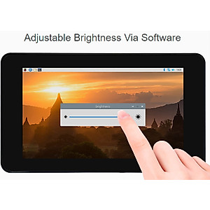 waveshare 7inch DSI LCD 1024×600 Touch Screen for Raspberry Pi 4B/3B+/3A+/Compute Module 4 (CM4)/Compute Module 3+ (CM3+) Toughened Glass IPS Display Capacitive Monitor 5-Points Touch Driver Required