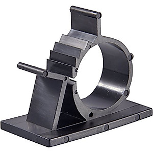 GBSTORE 25 Pcs UVB Plastic Kwik Clips Black Adhesive Backed Nylon Wire Adjustable Cable Clips Adhesive Cable Management Clips Adjustable Clamp