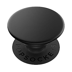 PopSockets: Phone Grip with Expanding Kickstand, Pop Socket for Phone - Aluminum Black