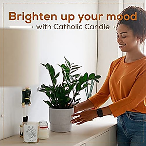 Blessed is She, Light of Mercy Candle, Lavender and Cedarwood Essential Oils, Candle in Glass, 74 - 80 Hours Long Burning Candle